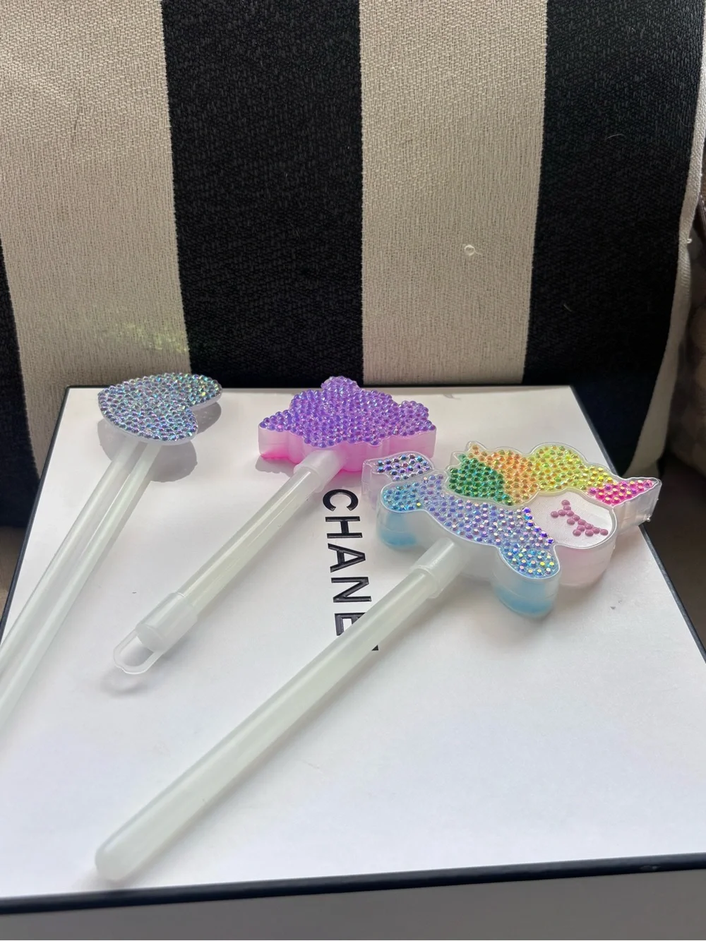 Party Supplies | Bedazzled Unicorn Wands With Glowsticks Bedazzle Heart ...